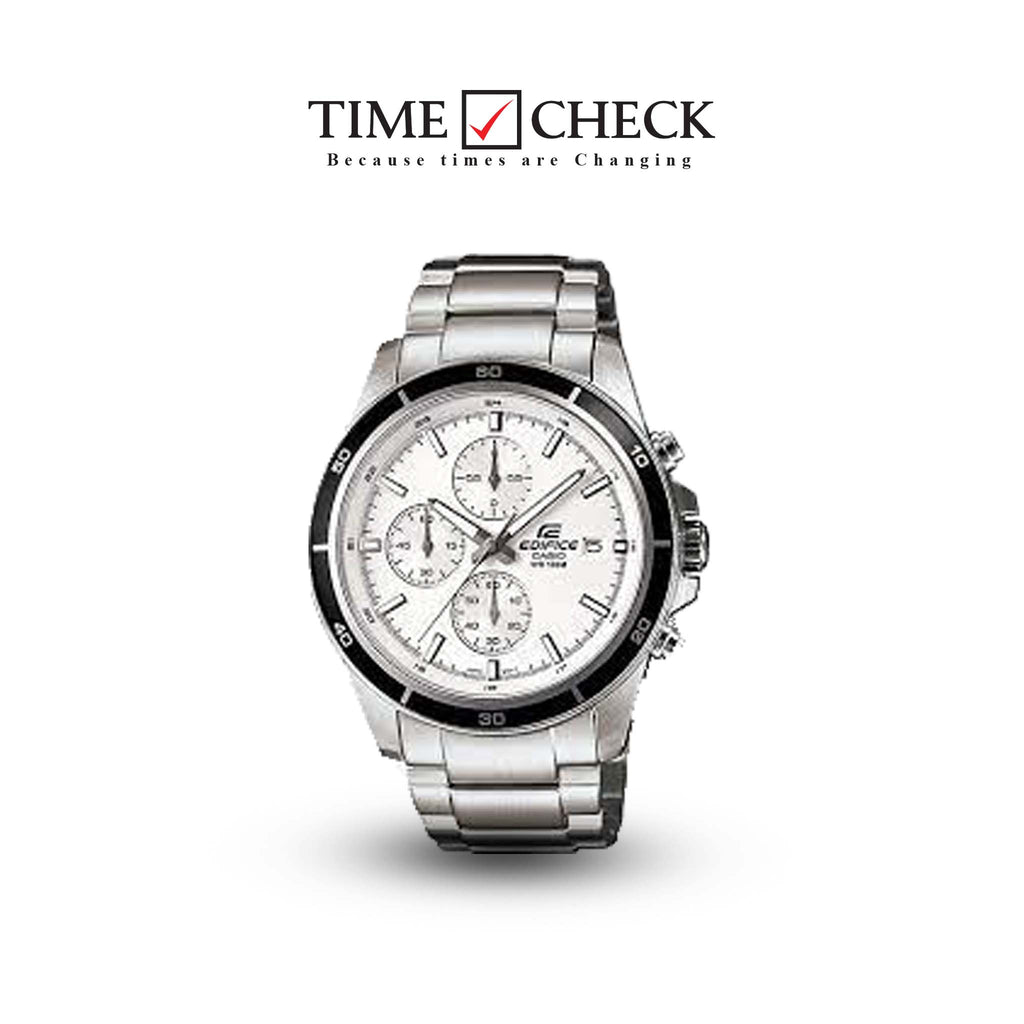 EFR-526D-7AVUDF Casio Edifice Chronograph White Dial Silver Steel Band – Timecheck