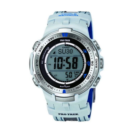 PRW-3000G-7DR CASIO PROTREK TRIPLE SENSOR Digital SOLAR MEN'S WATCH. – Timecheck