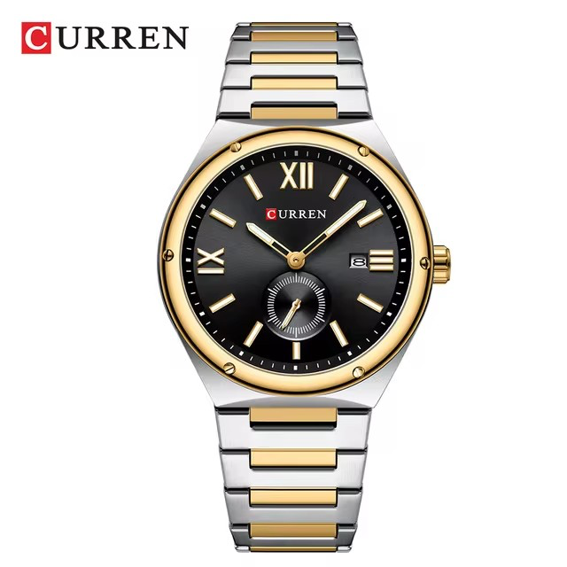 M:8471 curren Black Dial Silver/gold Stainless Steel Chain Analog Quar ...