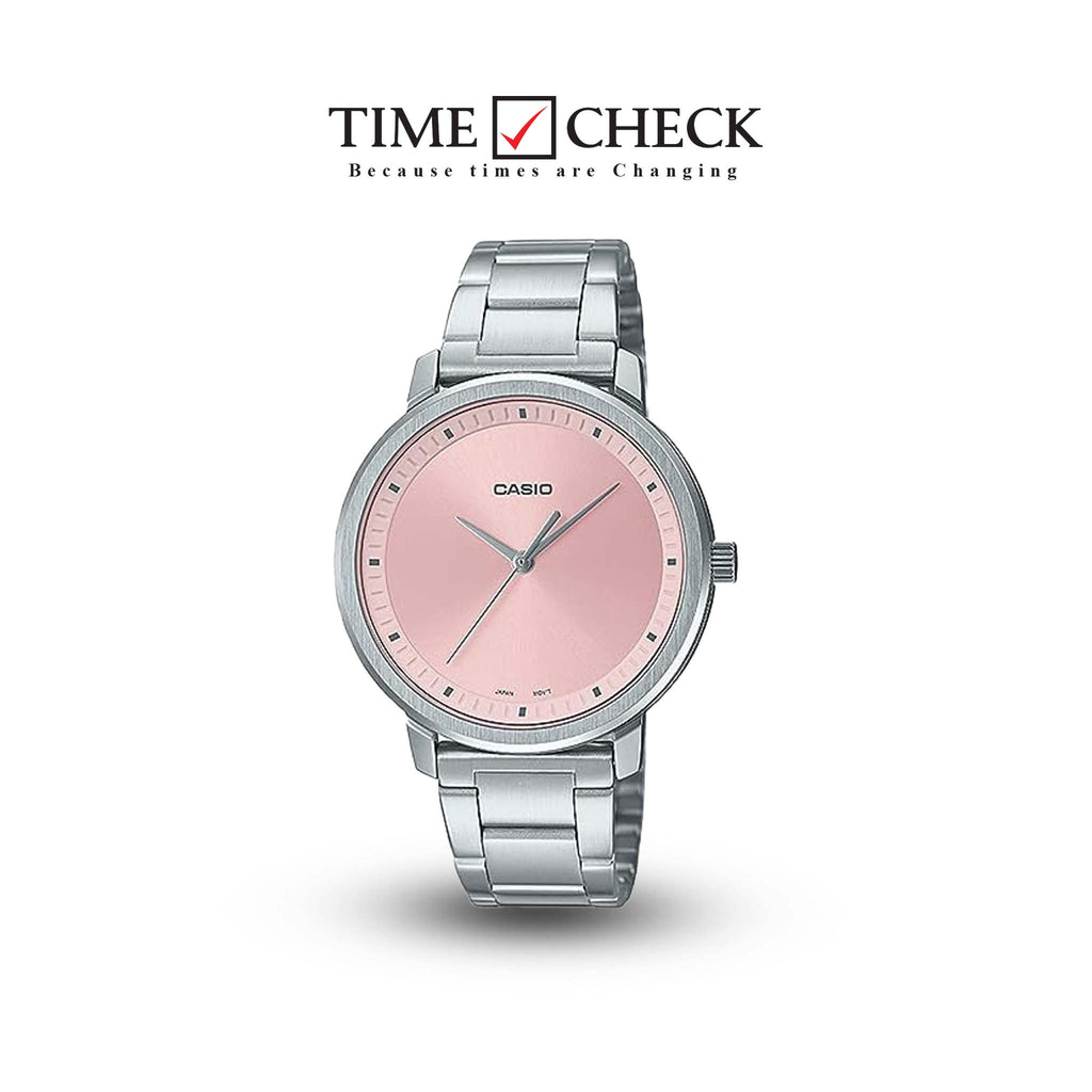 LTP-B115D-4EVDF Casio Pink Dial Stainless Steel Analog Quartz Women's ...